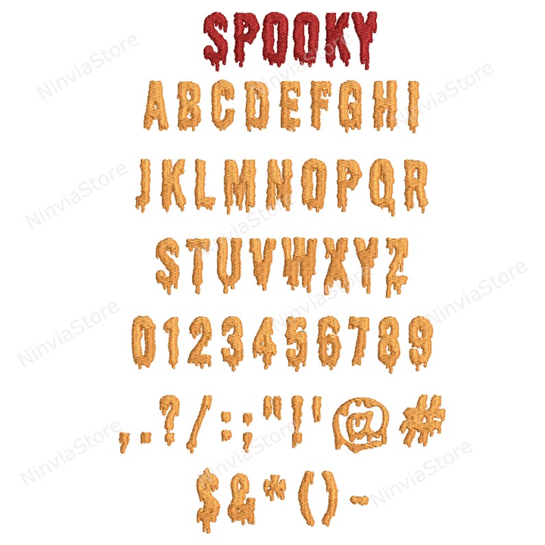 Halloween DST Embroidery Font Bundle Kids Font Dst Machine - Etsy