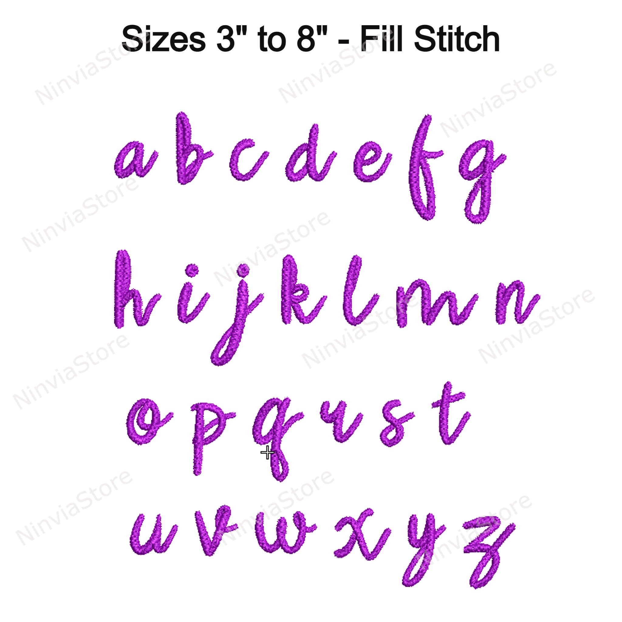 Lemon Script Embroidery Font, PES Monogram Font Script Font, Satin BX ...