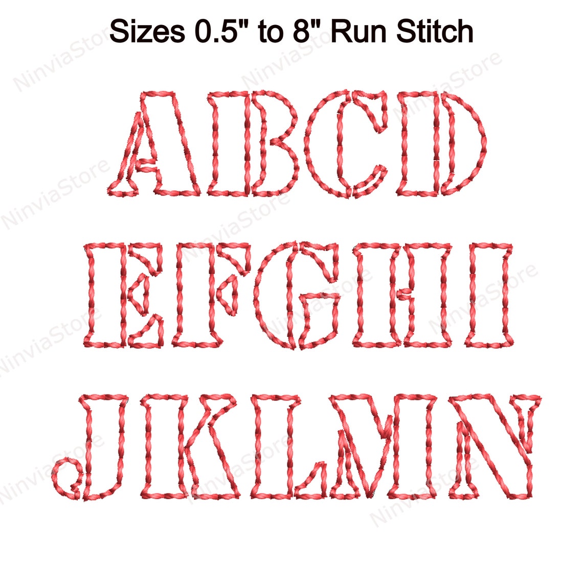 Stencil Run Outline Embroidery Font Run Stitch Pe Font for - Etsy