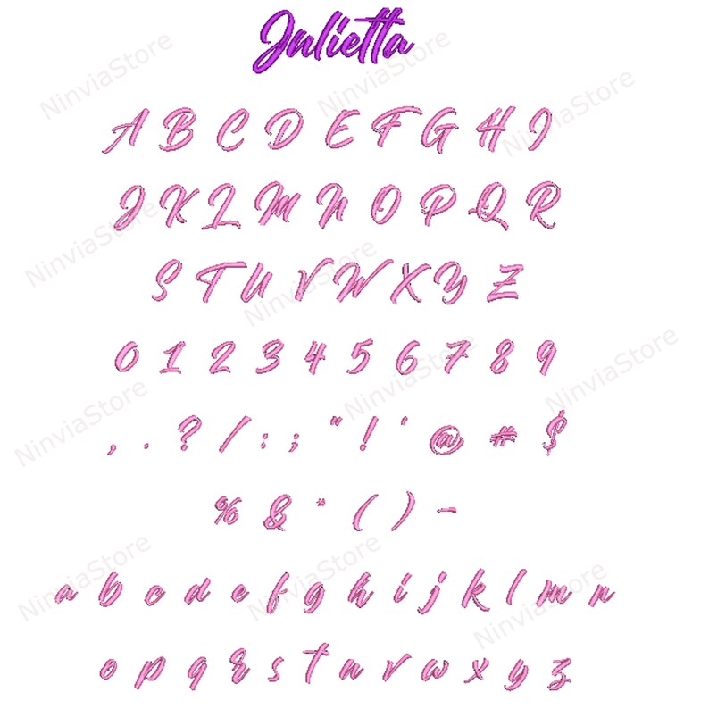 BX Embroidery Script Font Bundle, BX Font for Embroidery, Machine ...