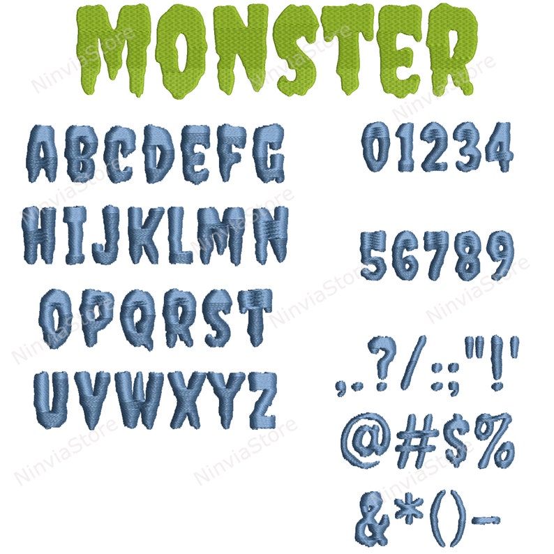 Halloween DST Embroidery Font Bundle Kids Font Dst Machine - Etsy