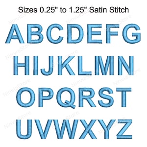 Arial Bold Embroidery Font, Pe Font for Embroidery, Small PES Font ...