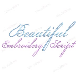 Beautiful Embroidery Script Cursive Font Pe PES Monogram - Etsy