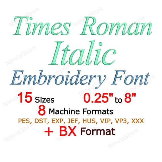 Times Roman Italic Embroidery Font Monogram BX Font Alphabet - Etsy