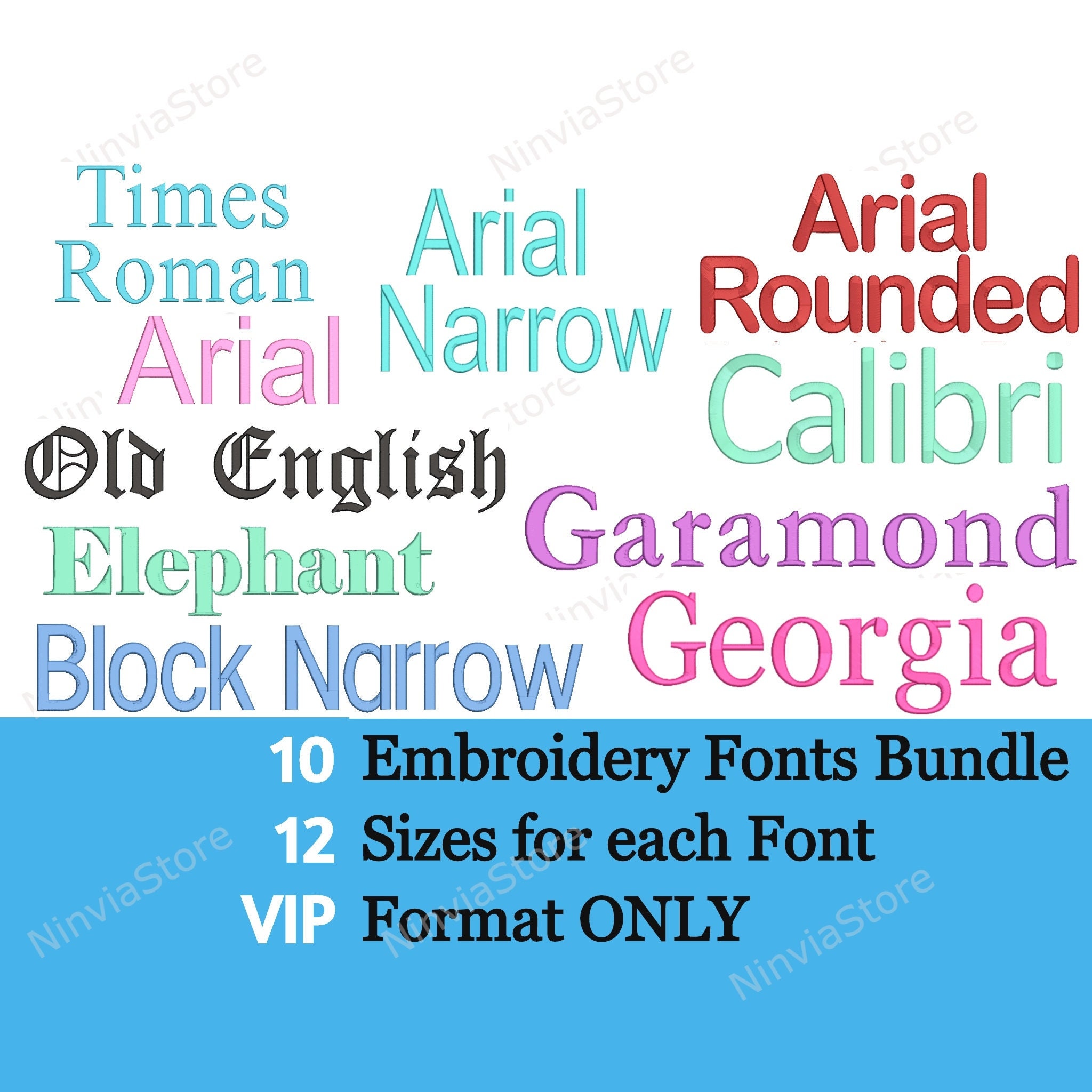 VIP Embroidery Font Bundle Machine Embroidery Font VIP | Etsy