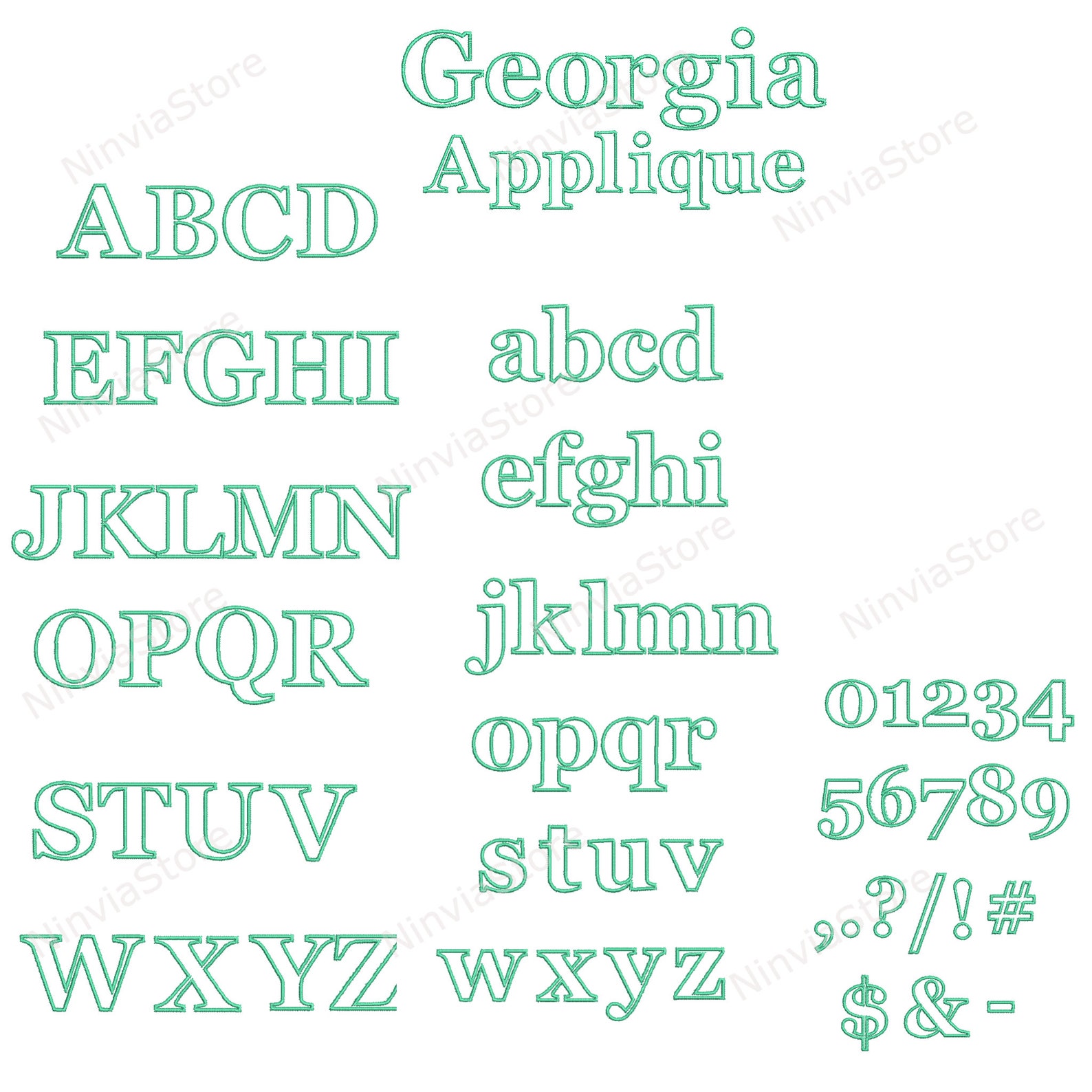 PES Applique Embroidery Fonts Bundle, Machine Embroidery Font Pe ...