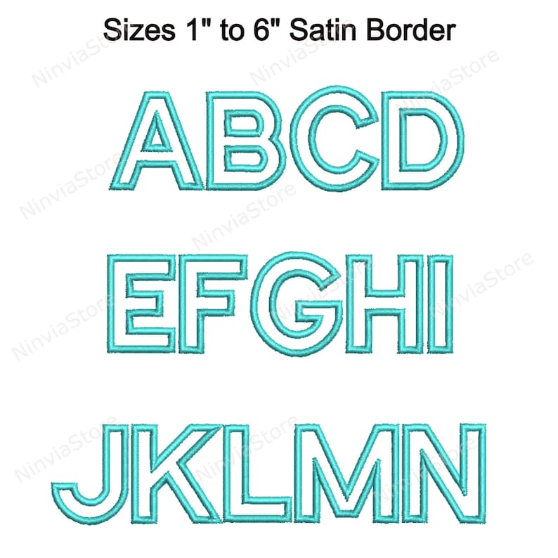 Block Applique Embroidery Font, Machine Embroidery Design, Monogram BX ...