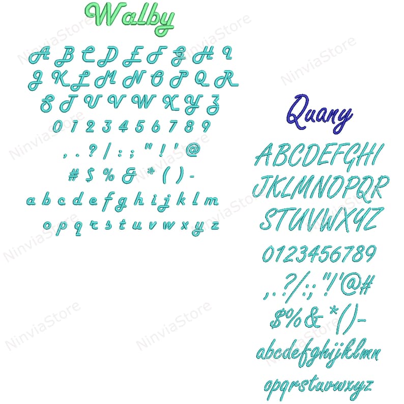 PES Script Embroidery Font Bundle Machine Embroidery Font Pe - Etsy