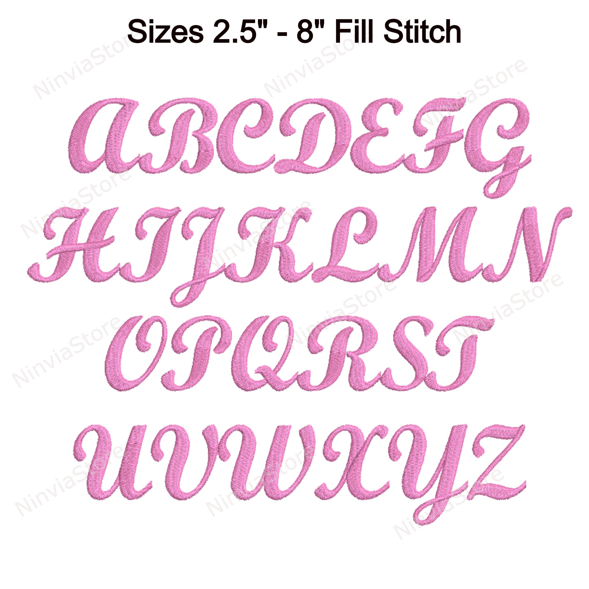 Lovely Script Embroidery Font Calligraphy Font Pe PES - Etsy