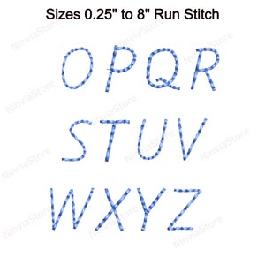 Run Script Embroidery Font, Run Stitch BX Font, Pe Font for Embroidery ...