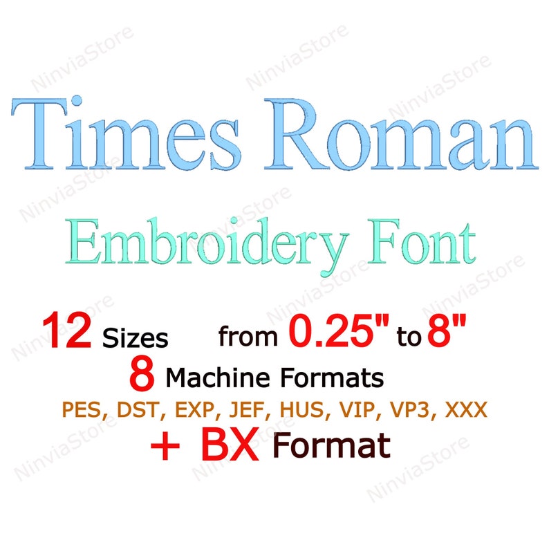 Times Roman Embroidery Font Machine Embroidery Design - Etsy