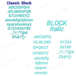 15 BX Block Embroidery Fonts Bundle, Machine Embroidery Font BX ...