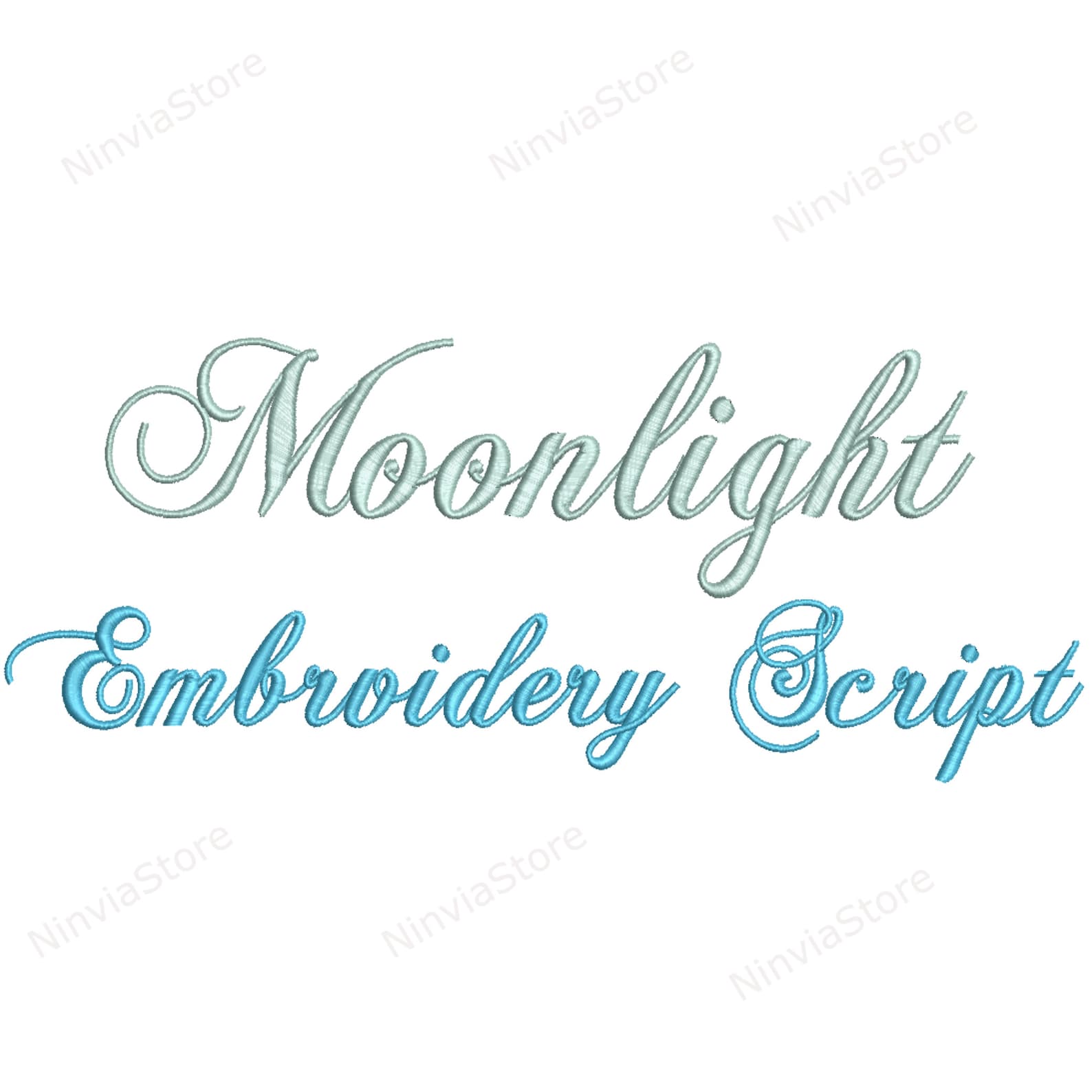 Moonlight Script Embroidery Font BX Font for Embroidery PES - Etsy