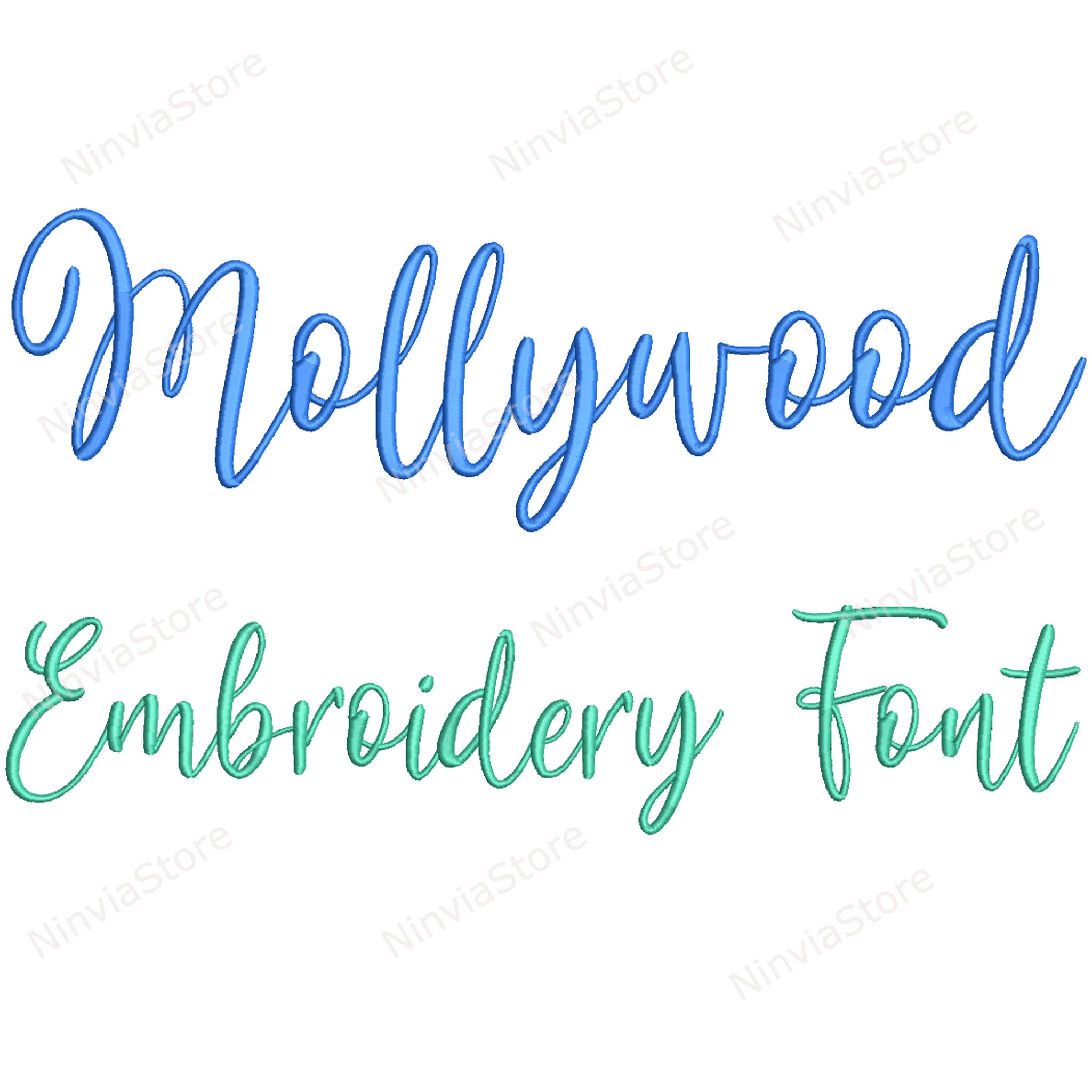Mollywood Script Embroidery Font BX Font for Embroidery - Etsy