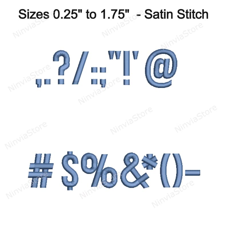 Narrow Block Embroidery Font - Monogram Alphabet Machine Embroidery ...