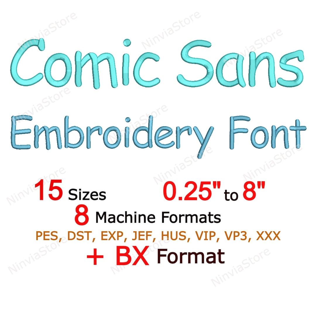 Comic Sans Embroidery Font, BX Font, Monogram Alphabet Machine ...