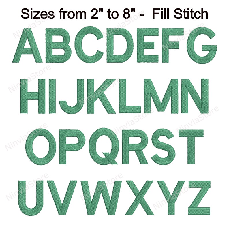 Block Embroidery Font Block BX Font Monogram Alphabet | Etsy Australia