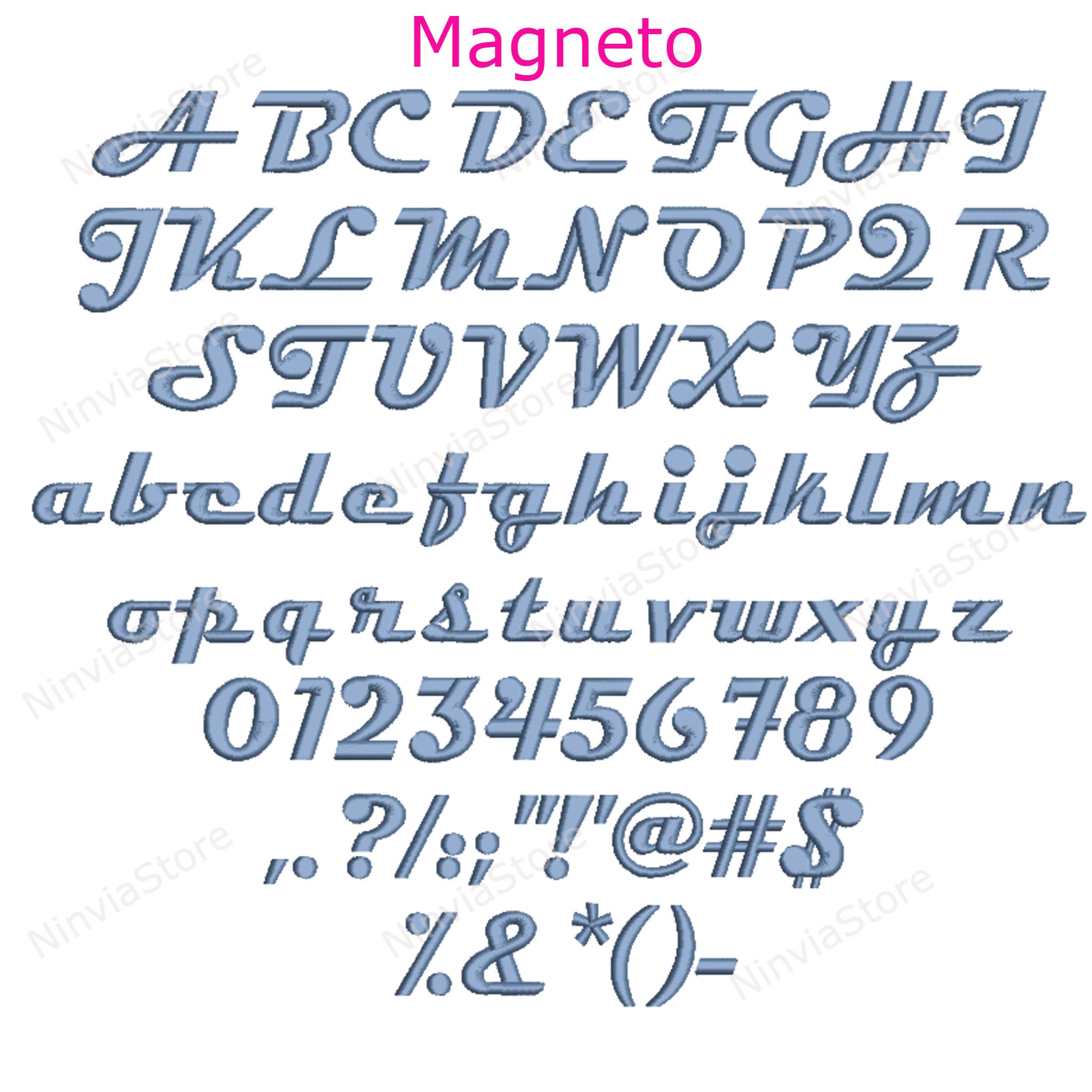 VP3 Embroidery Font Bundle Cursive Font VP3 Alphabet Machine - Etsy