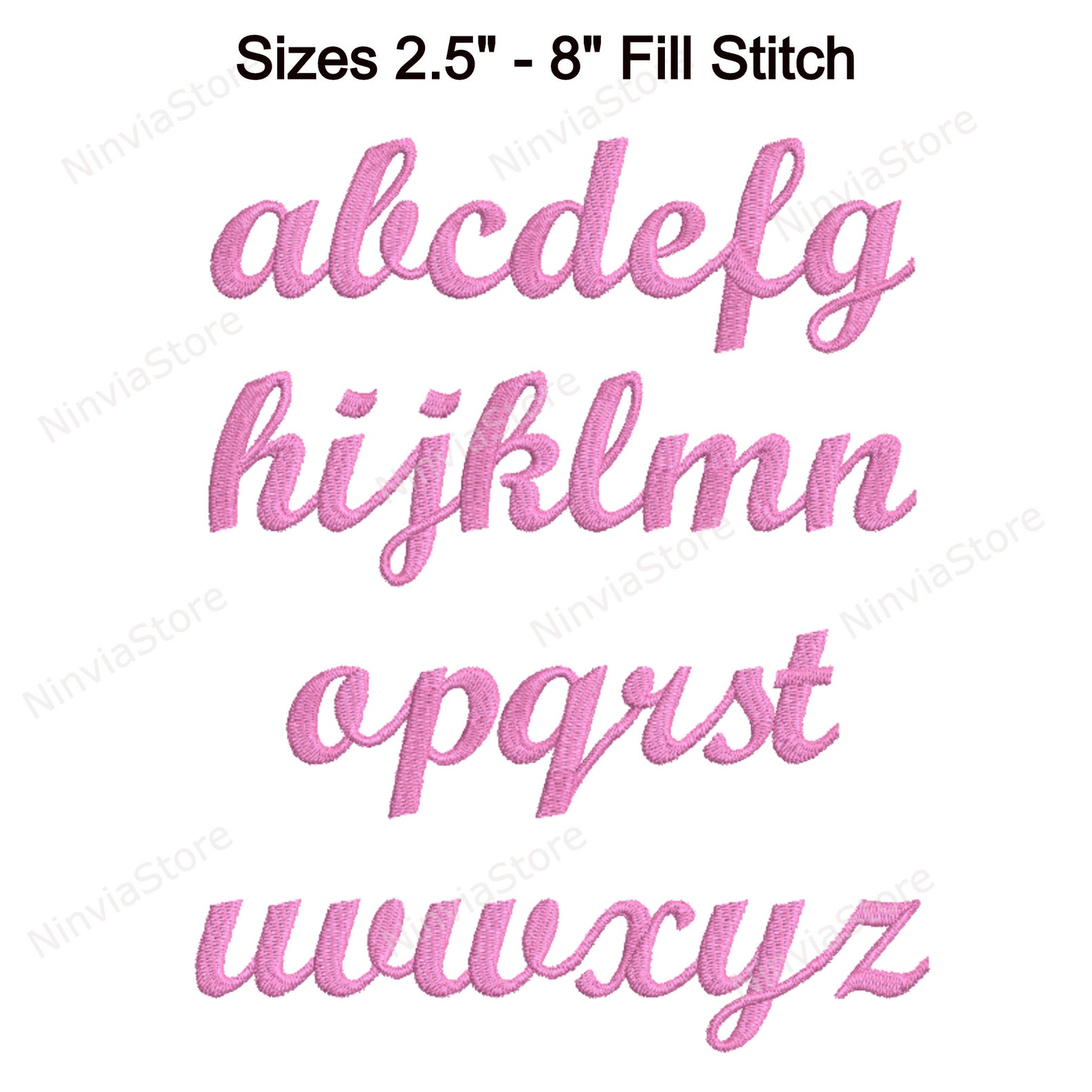 Lovely Script Embroidery Font Calligraphy Font Pe PES - Etsy