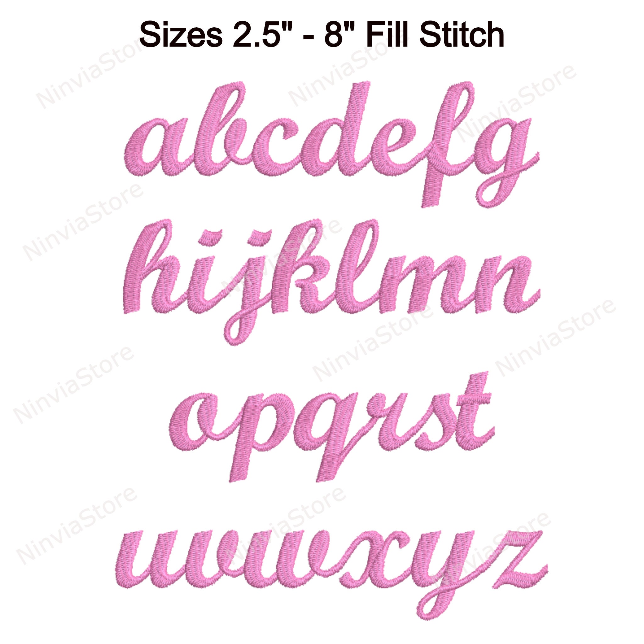 Lovely Script Embroidery Font Calligraphy Font Pe PES - Etsy