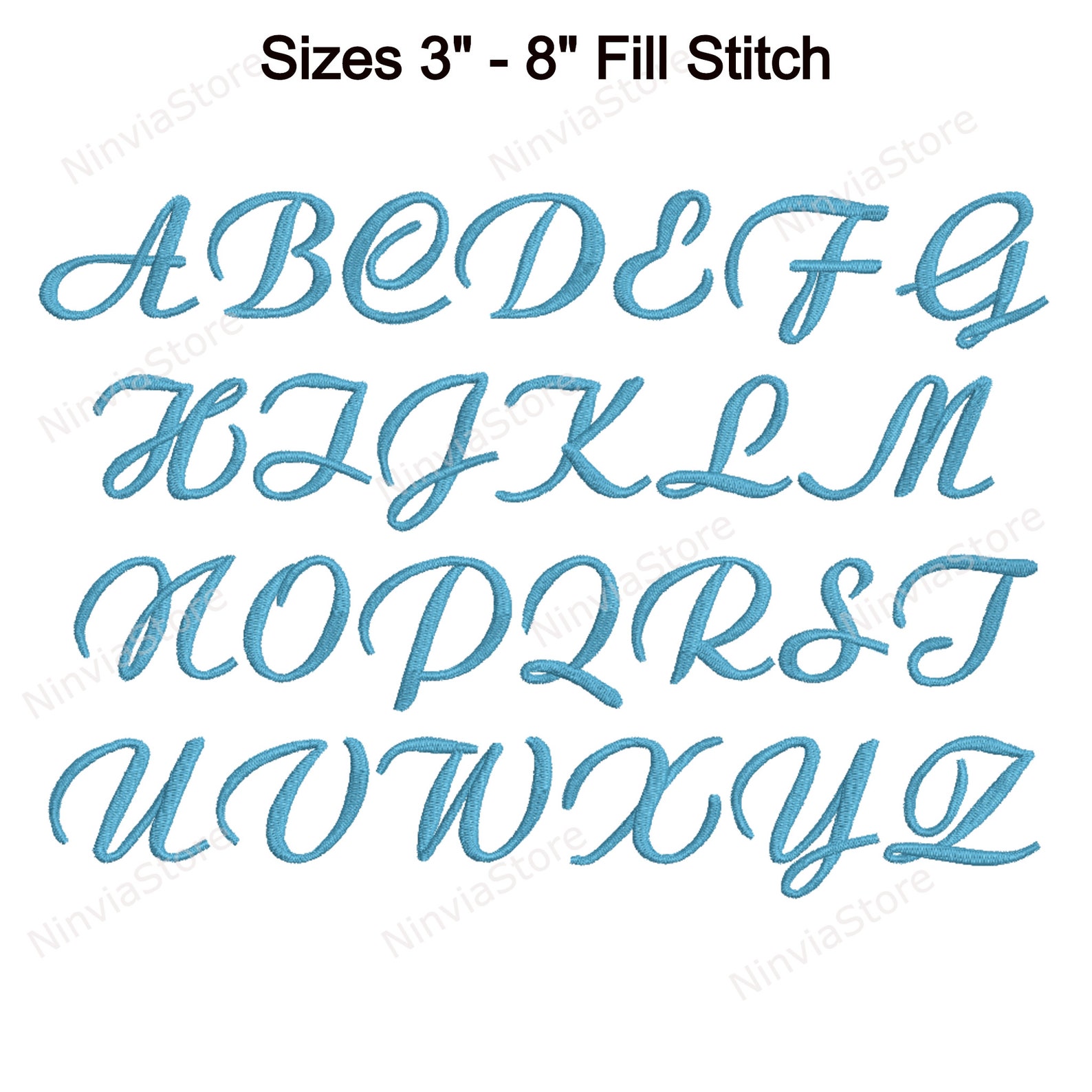 Classic Script Embroidery Font BX Font for Embroidery | Etsy UK