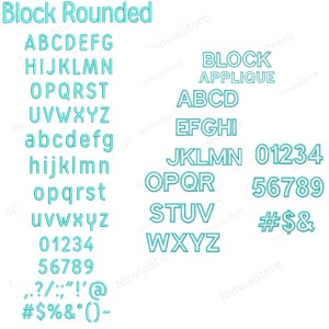 15 BX Block Embroidery Fonts Bundle, Machine Embroidery Font BX ...