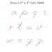 Thin Script Embroidery Font, PES Monogram Font Script Font, Satin BX ...