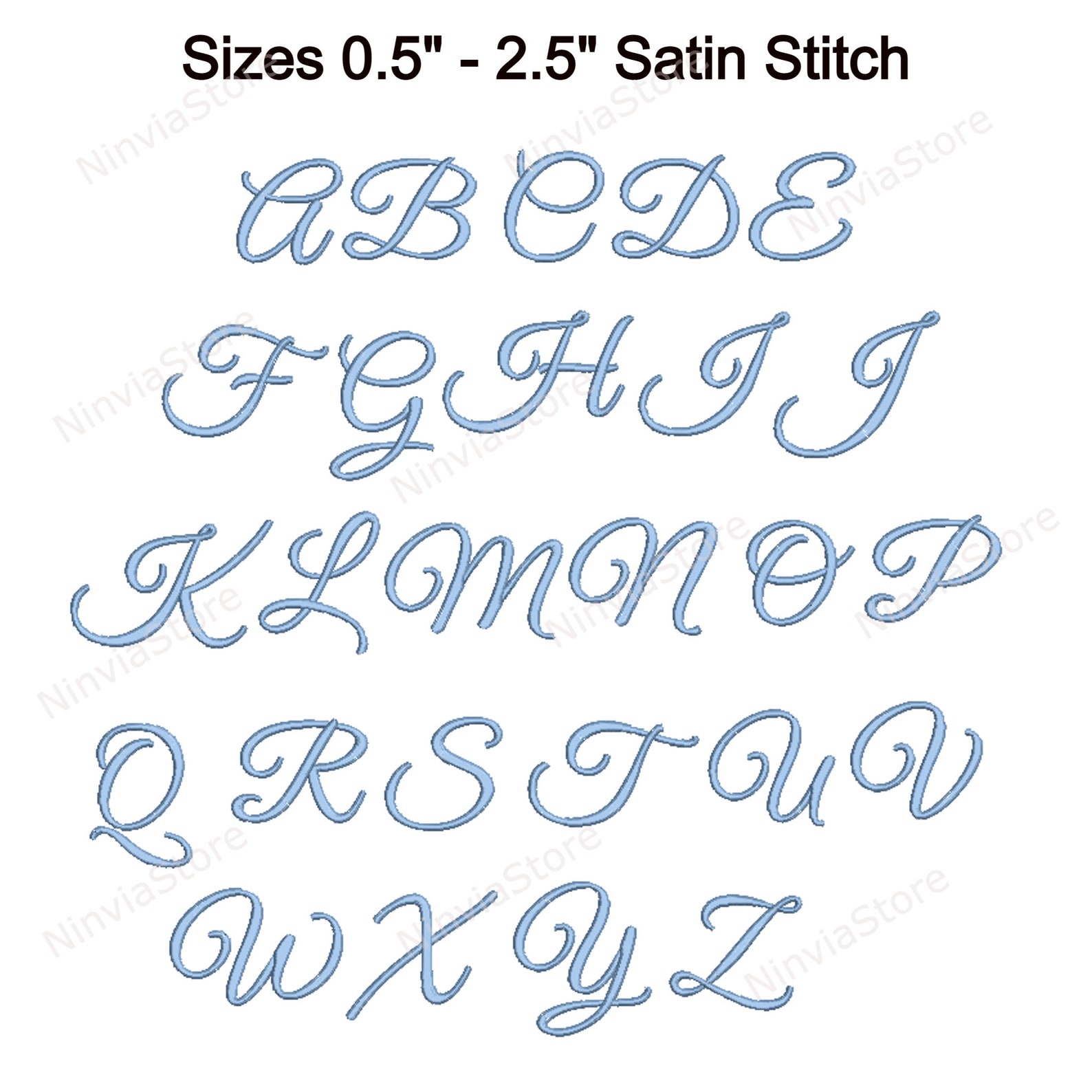 Classic Script Embroidery Font BX Font for Embroidery - Etsy