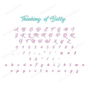 PES Script Embroidery Font Bundle, Machine Embroidery Font Pe, Monogram ...