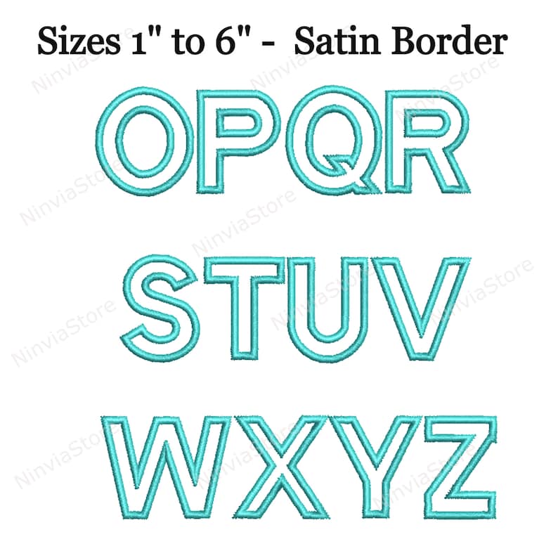 Block Applique Embroidery Font, Machine Embroidery Design, Monogram BX ...