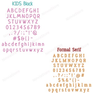 12 DST Embroidery Font Bundle, DST Font for Embroidery, Machine ...