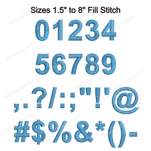 Arial Bold Embroidery Font, Pe Font for Embroidery, Small PES Font ...