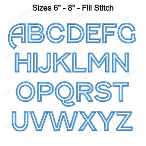 Outline Embroidery Font, Monogram Alphabet Machine Embroidery Design ...