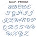 Classic Script Embroidery Font, BX Font for Embroidery, Calligraphy ...