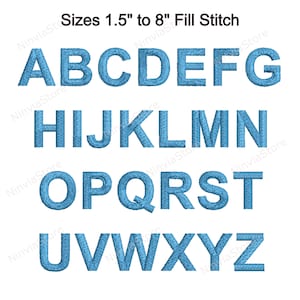 Arial Bold Embroidery Font, Pe Font for Embroidery, Small PES Font ...