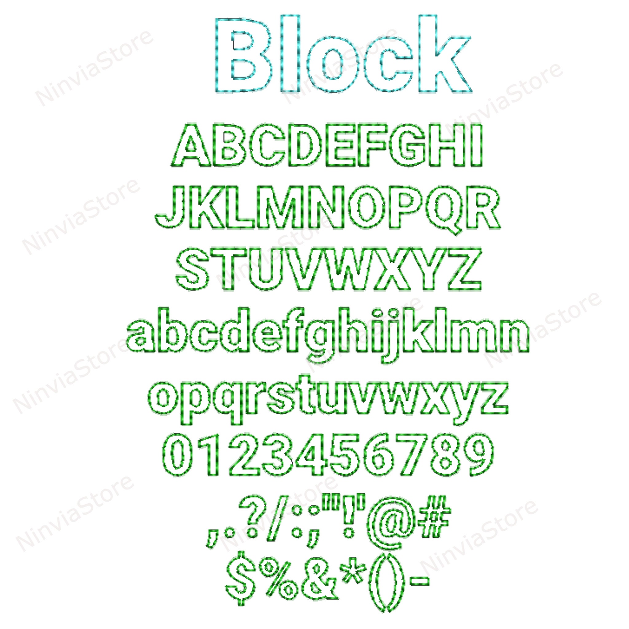 15 BX Block Embroidery Fonts Bundle, Machine Embroidery Font BX ...