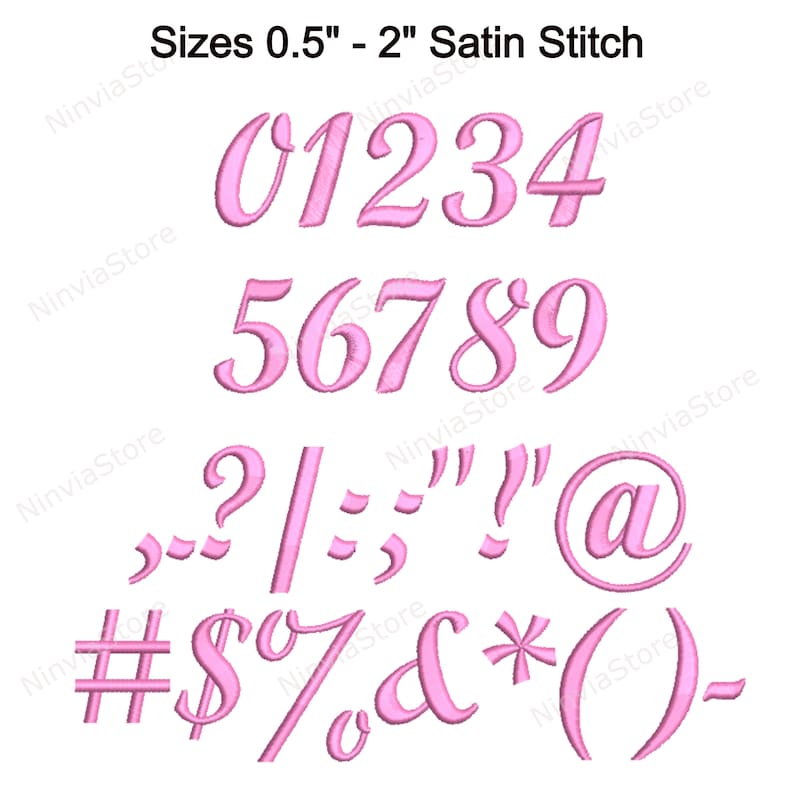 Lovely Script Embroidery Font Calligraphy Font Pe PES - Etsy