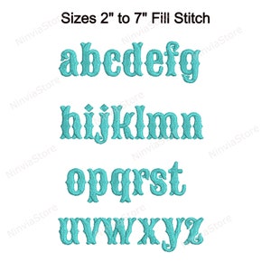 Fishtail Embroidery Font, BX Font for Embroidery, PES Monogram Alphabet ...