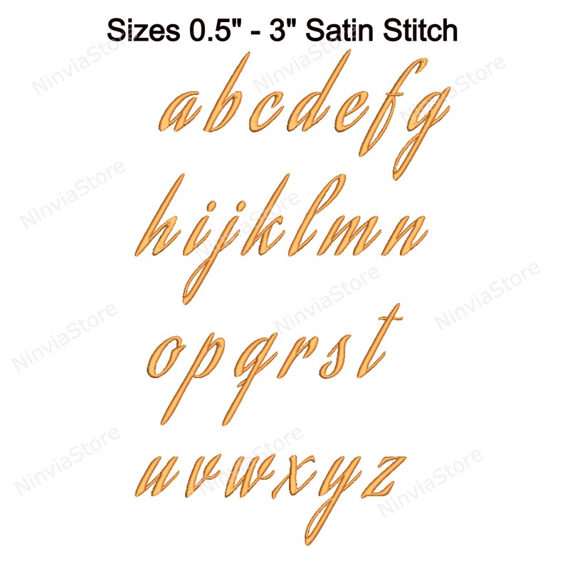 Spiky Script Embroidery Font Calligraphy Font Pe PES - Etsy