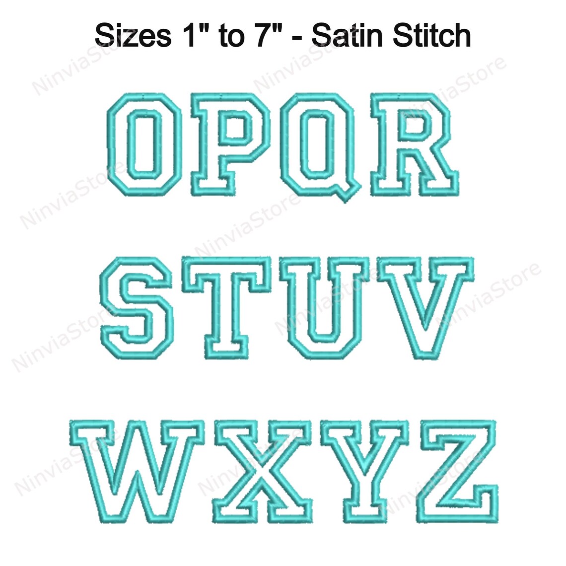 College Outline Embroidery Font BX Font, Alphabet Machine Embroidery ...