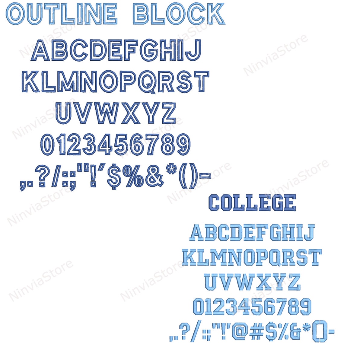 VIP Embroidery Font Bundle Monogram Alphabet Embroidery | Etsy