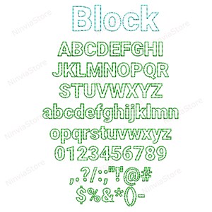 15 DST Block Embroidery Fonts Bundle, Block Fonts for Embroidery ...