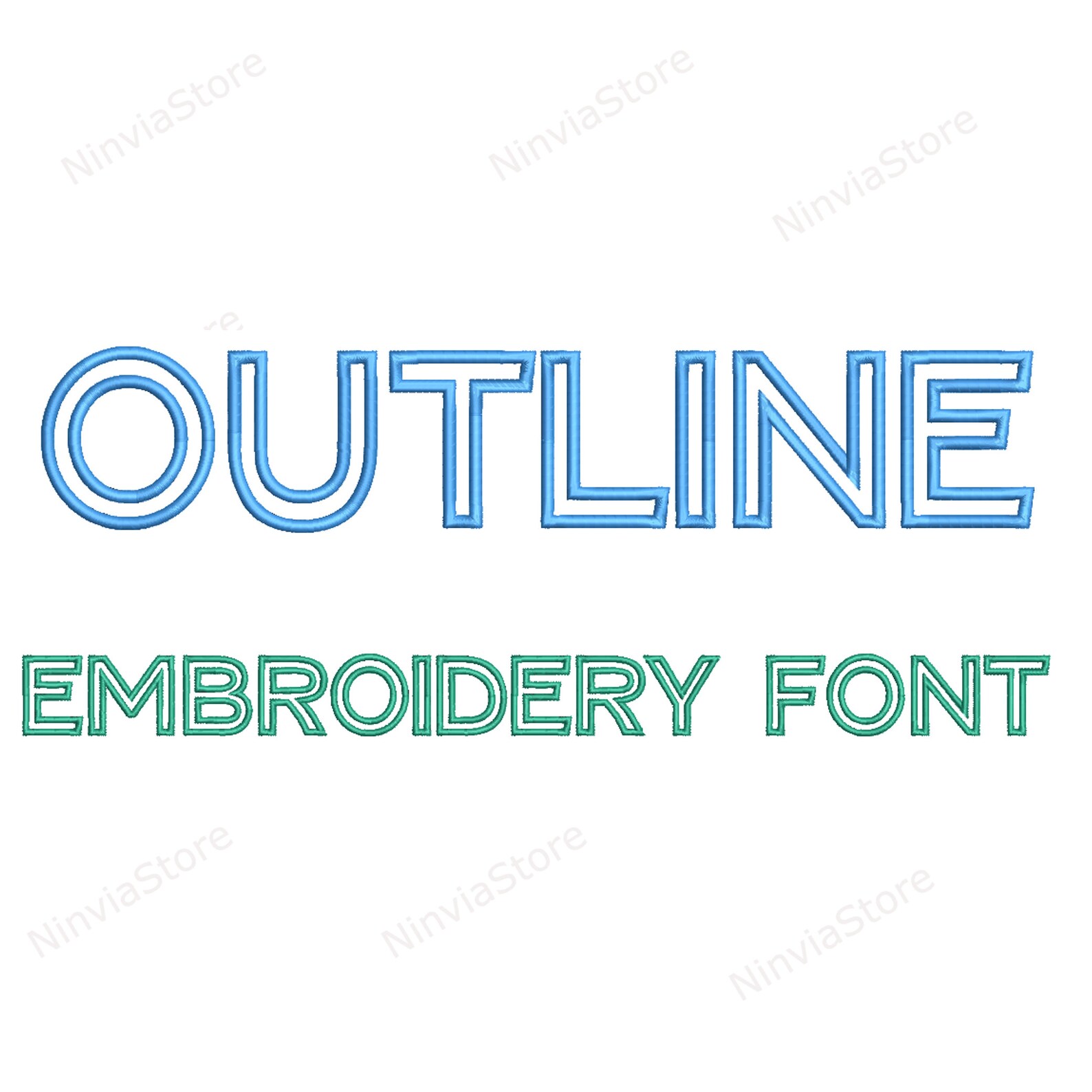 Outline Embroidery Font Monogram Alphabet Machine Embroidery - Etsy