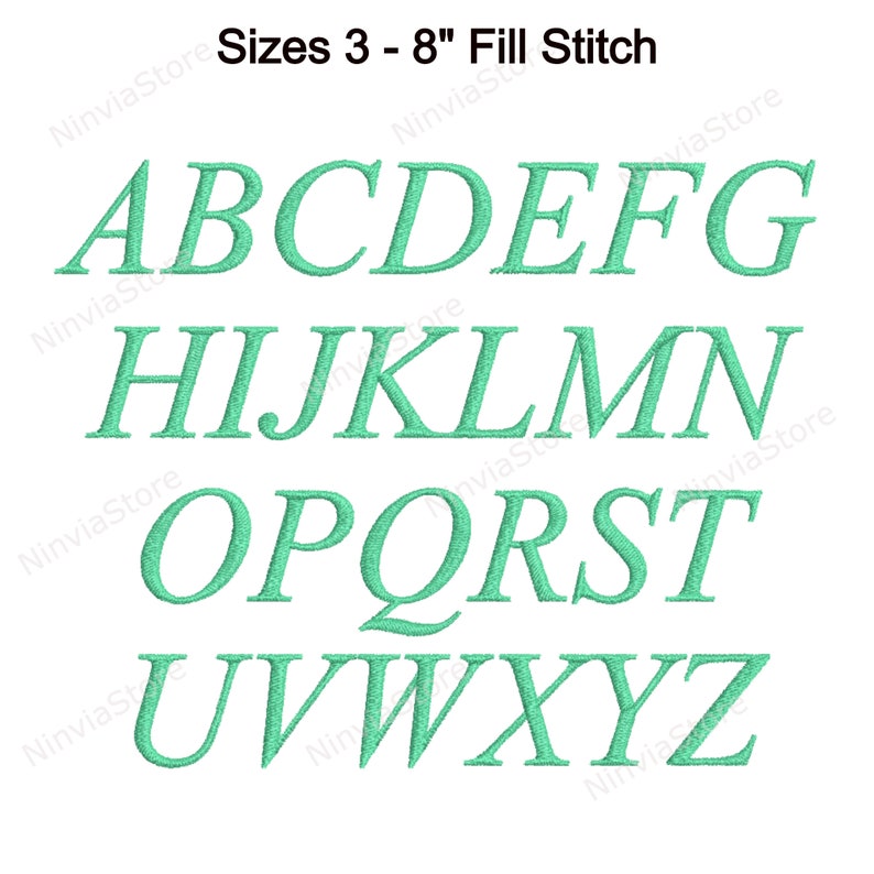 Times Roman Italic Embroidery Font, Monogram BX Font, Alphabet PES Font ...