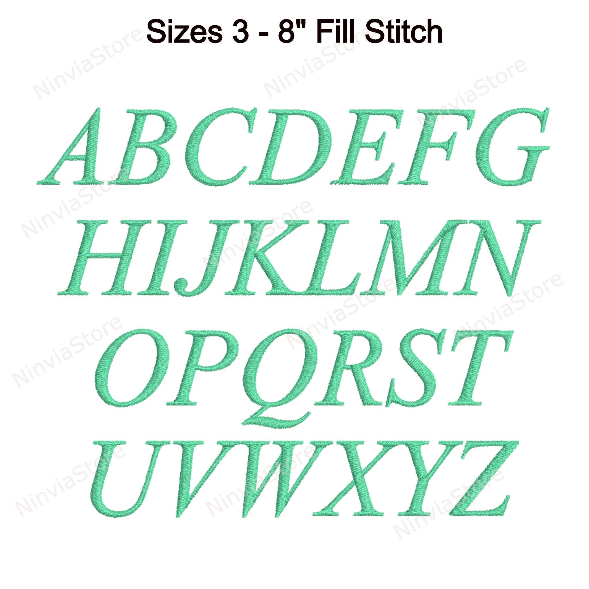 Times Roman Italic Embroidery Font, Monogram BX Font, Alphabet PES Font ...