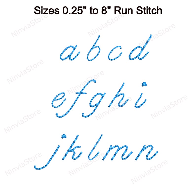 Cursive Embroidery Font Running Stitch – DXRNV