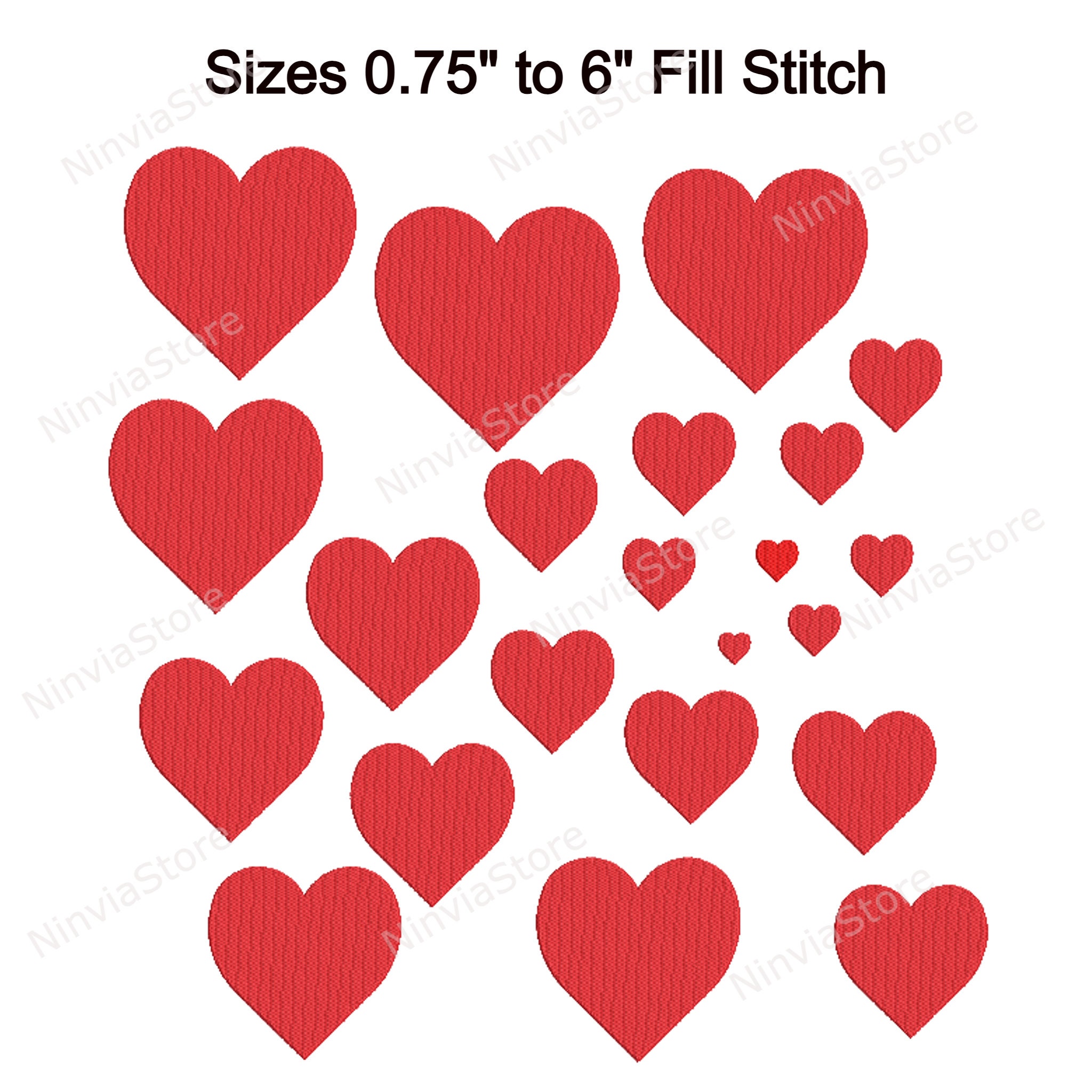 Heart Embroidery Design, Heart Machine Embroidery, Valentine's Day ...
