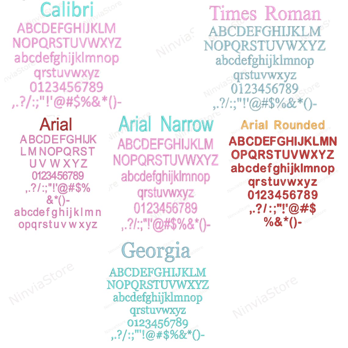 50 BX Embroidery Fonts 0.25" and 0.5" Size, Machine Embroidery Font BX ...