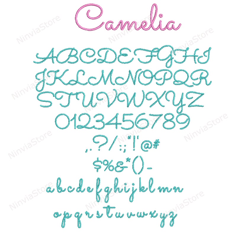 DST Embroidery Fonts Bundle Calligraphy Font for Embroidery - Etsy