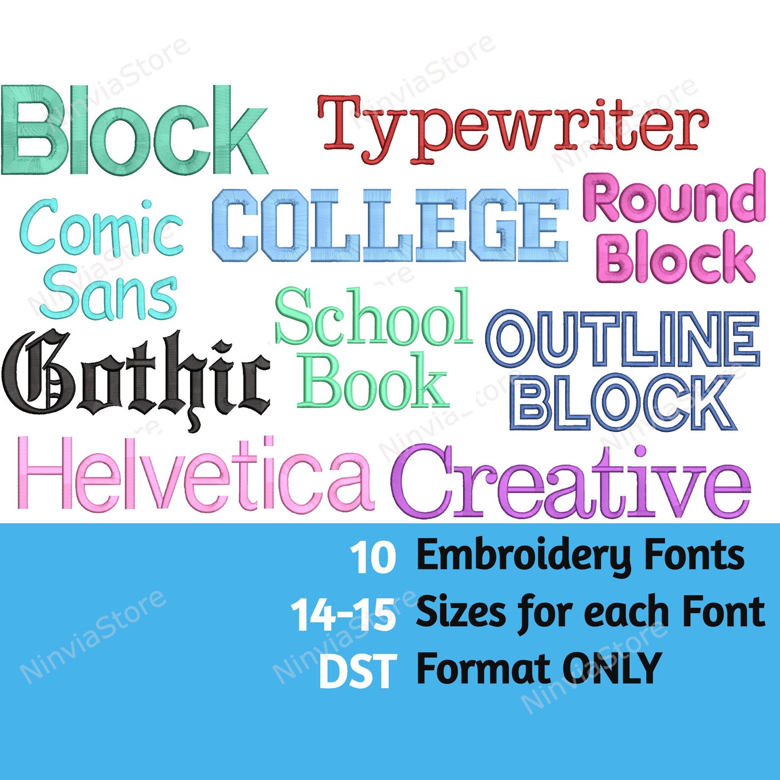 DST Embroidery Font Bundle Monogram Alphabet Embroidery | Etsy